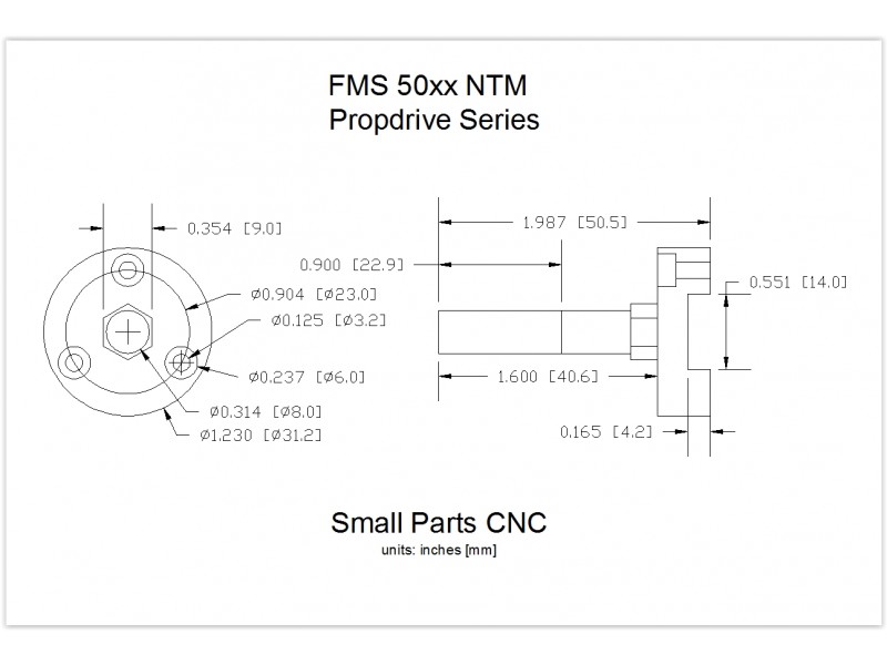FMS / Airfield Prop Adapter for NTM Prop Drive 50xx Series Outrunner