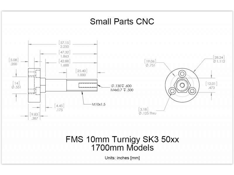 FMS 10mm Turnigy SK3 50xx Prop Adapter 1700